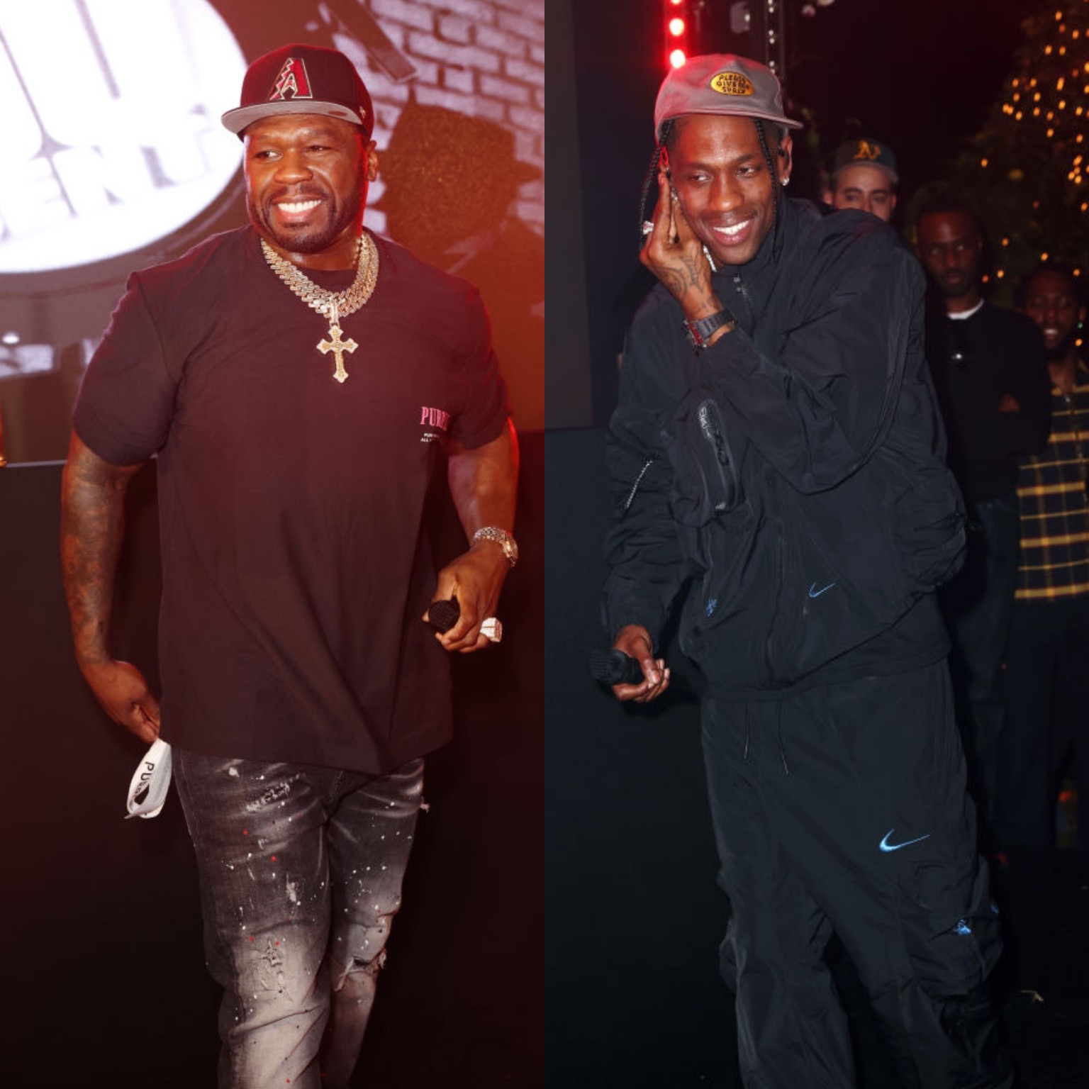 50 Cent, Travis Scott, & Terrell Owens Link Up At Houston Golf Tournament