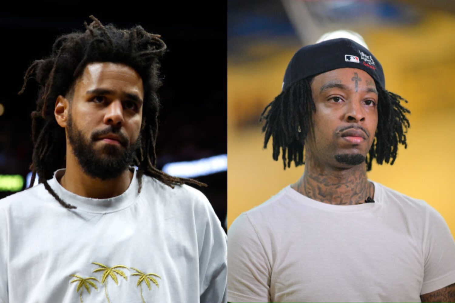 21 Savage & J Cole Link Up Backstage At Birthday Bash