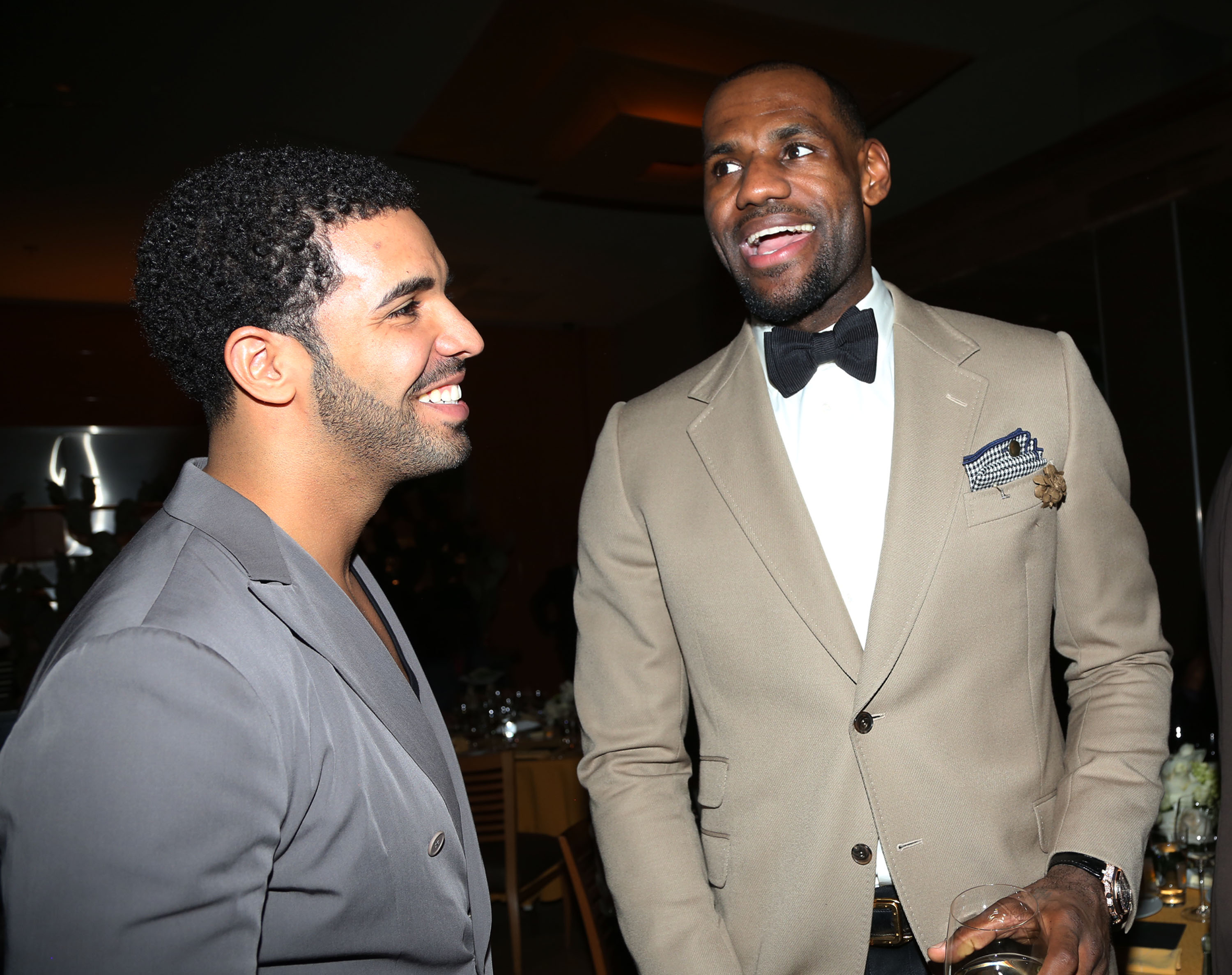Drake & LeBron James Bro Up At Bronny James' Game