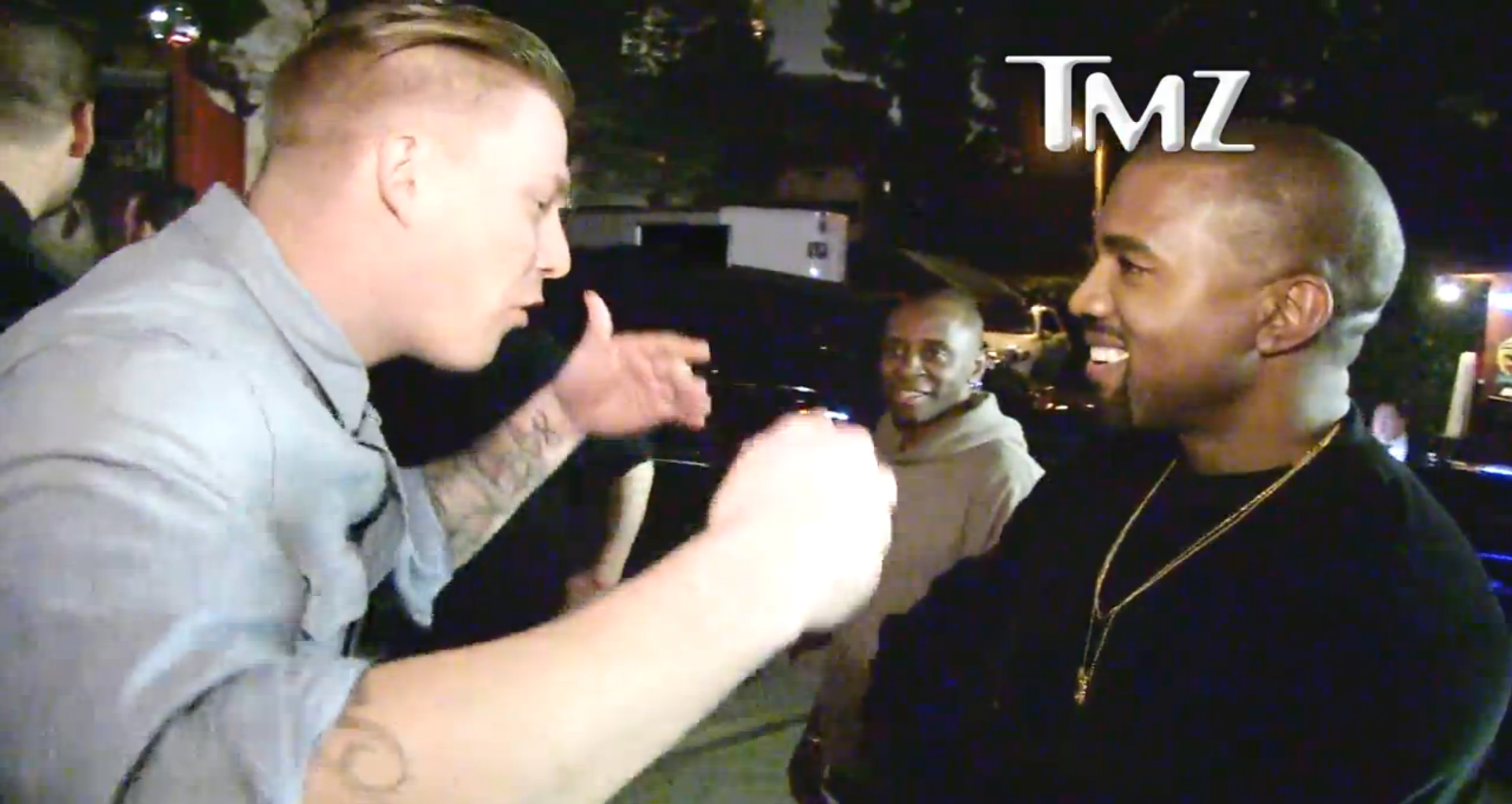 Kanye West Listens To A Fan's Bars In L.A.