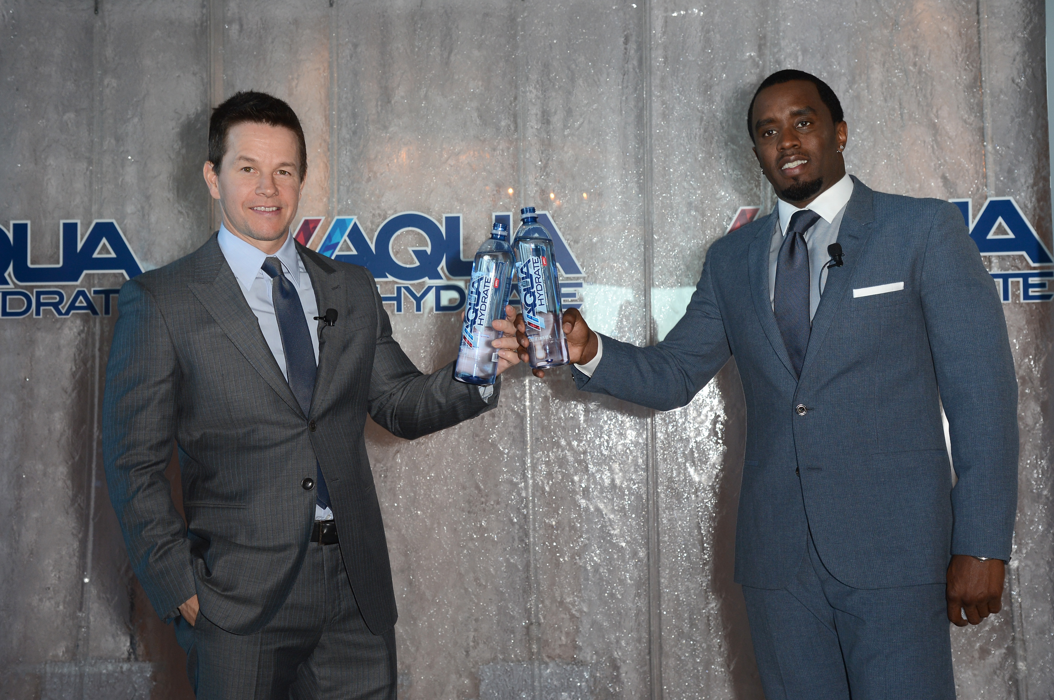 Diddy & Mark Wahlberg Launch AQUAhydrate Performance Water