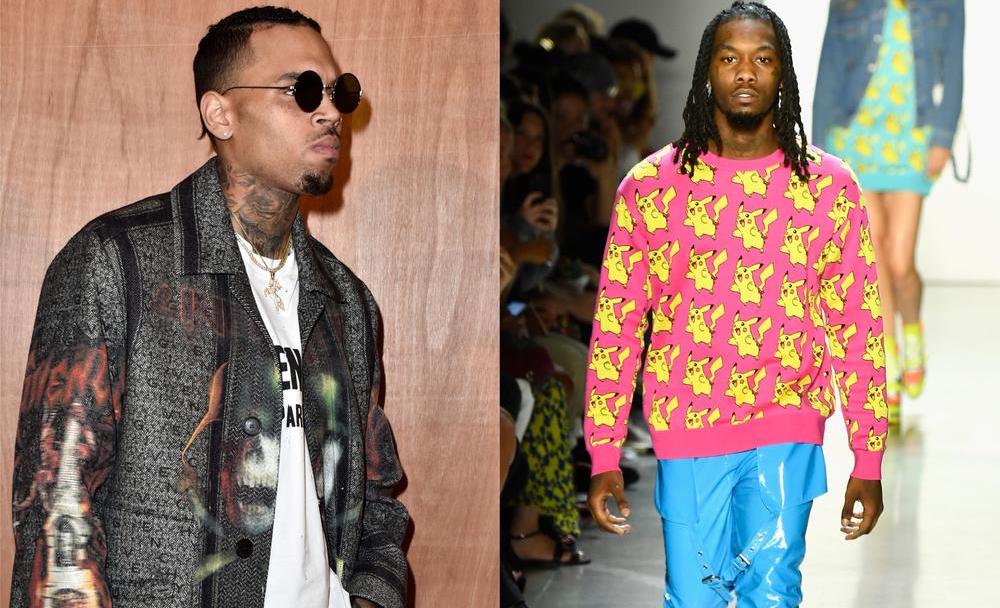 Chris Brown Releases Onslaught Of Offset Memes & Leaks His Own Address