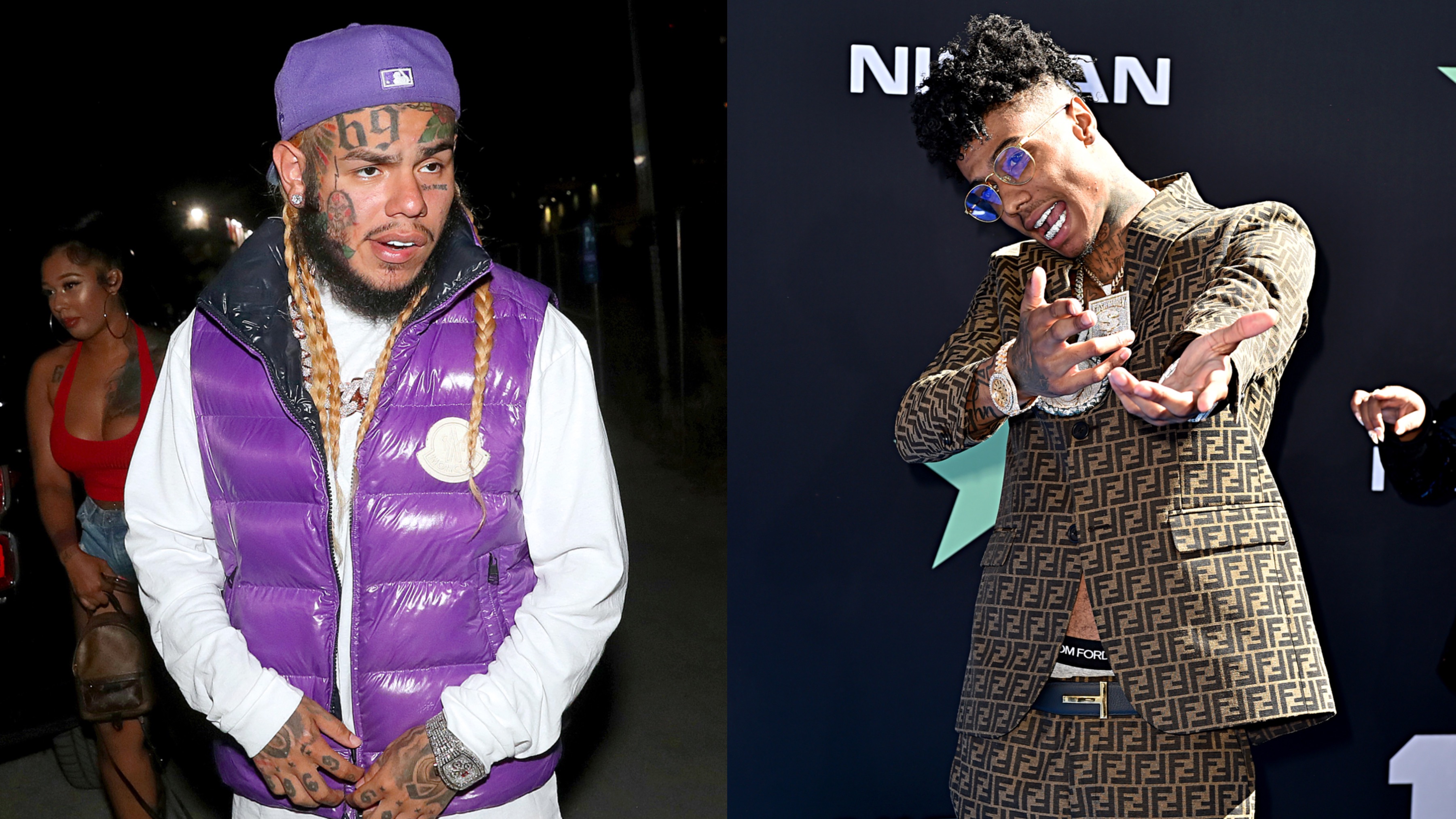 Blueface Challenges 6ix9ine To Hop Into The Ring With Him