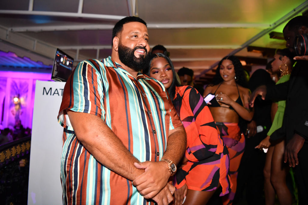 DJ Khaled Turns Up With JT & Ari Fletcher At Miami Swim Week