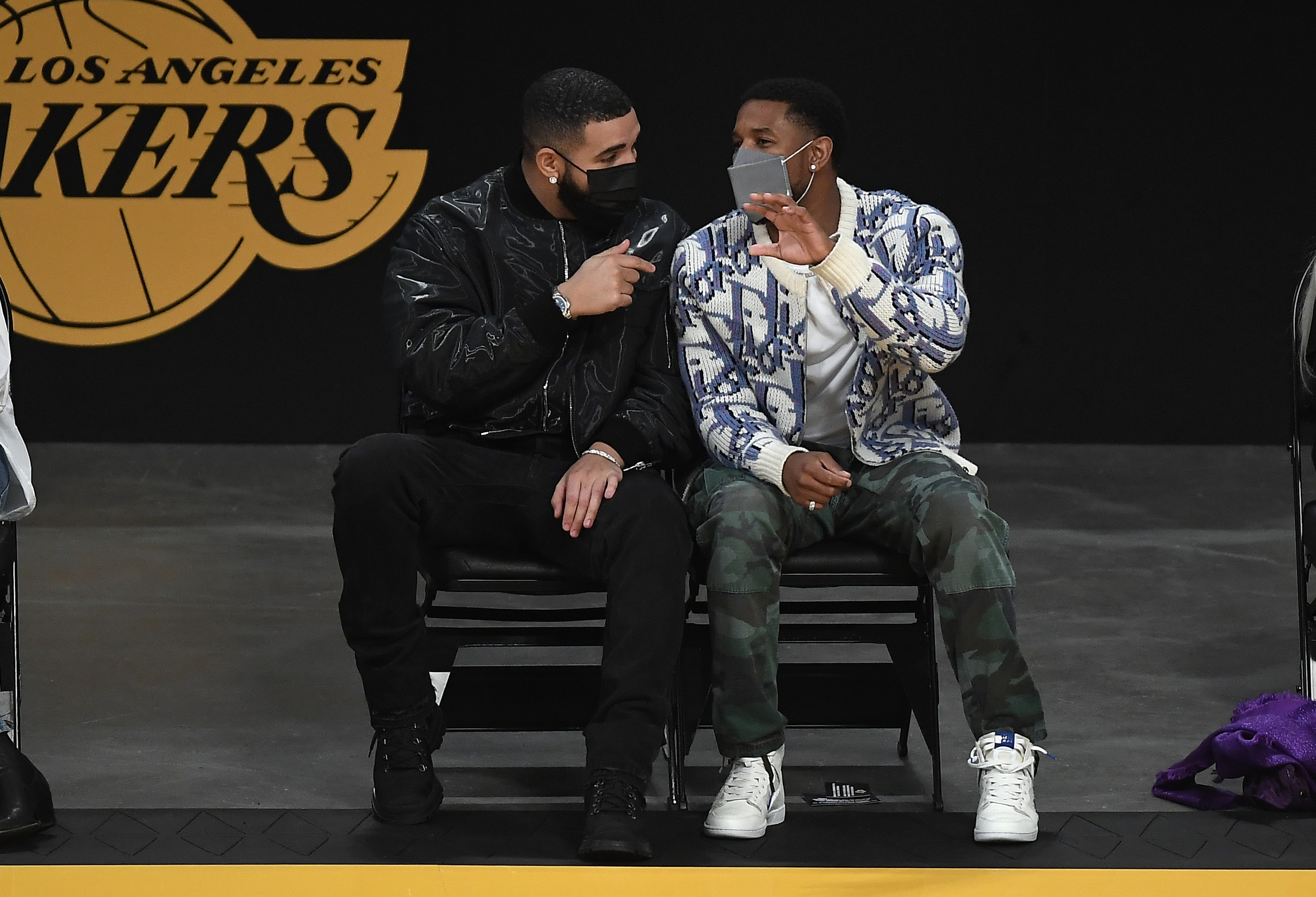Drake & Michael B. Jordan Show Out At Bronny James Jr. Game