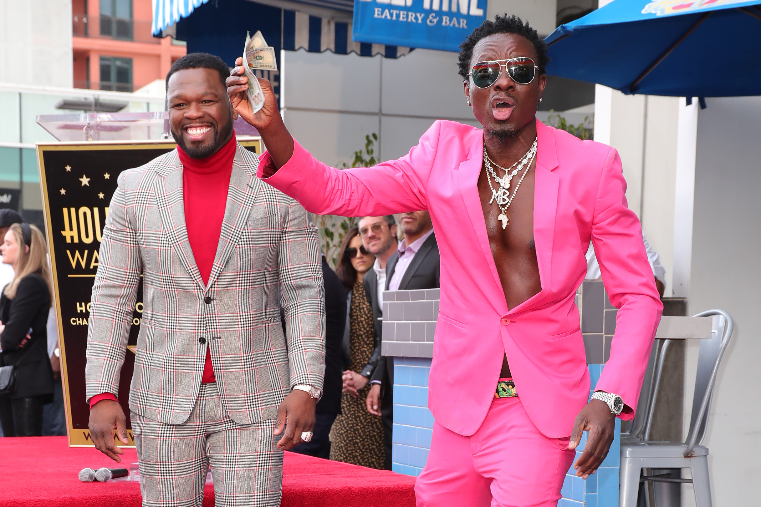 50 Cent Leaves Michael Blackson Shocked With Bag Of Cash & Gun