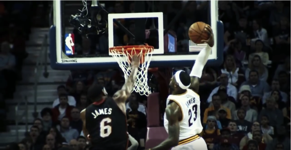 Lebron James Head Above The Rim