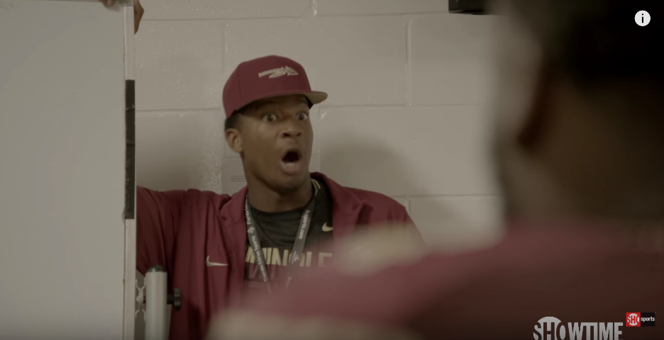 Watch Jameis Winston's Epic Halftime Speech To The FSU Locker Room