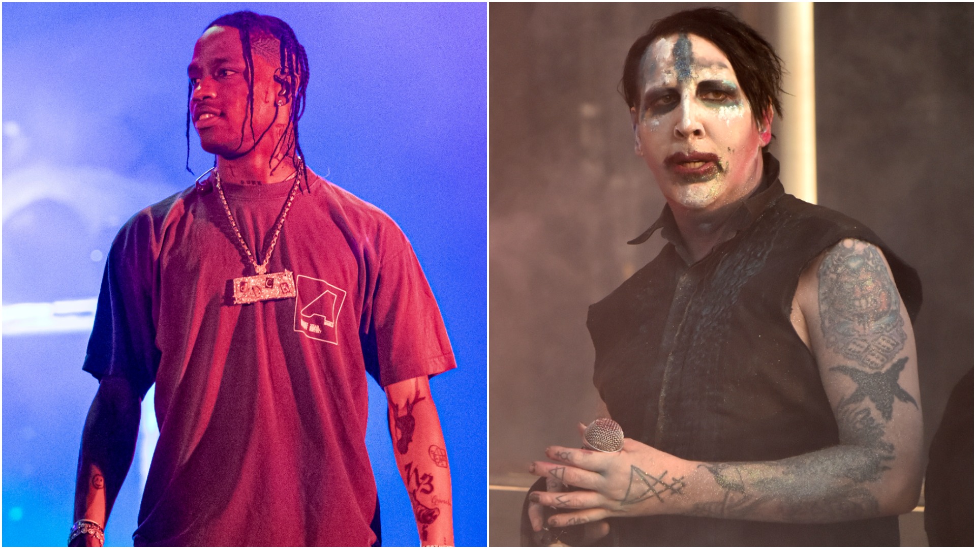 Fans Are Divided By Marilyn Manson's Attendance At Travis Scott's ...