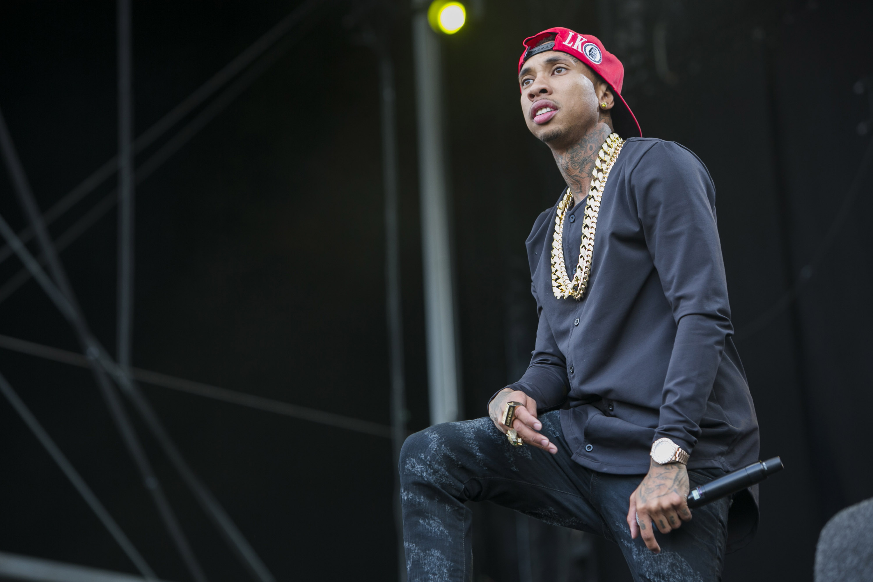 Tyga Versace Chain Back